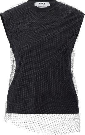 Msgm Top mit Netzdetail