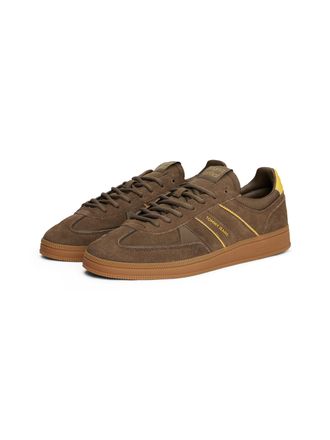 Tommy Jeans Sneaker TOMMY JEANS THE GREENWICH EDGE SUEDE, Herren, Gr. 44, oliv, Veloursleder, Schuhe Sneaker, Freizeitschuh, Halbschuh, Schn&uuml;rer mit farblicher Pa