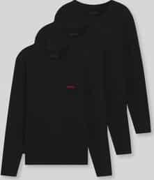 HUGO BOSS Regular Fit Langarmshirt aus reiner Baumwolle im 3er-Pack