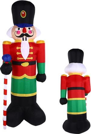 Generico Aufblasbarer Nussknacker, aufblasbar, wasserdicht, mit LED, f&uuml;r den Au&szlig;enbereich, Weihnachten, f&uuml;r Familie, Freunde, Party, Urlaub, Rasen, Haus, Hof, 