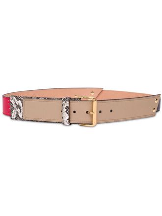 Moschino ceinture à design patchwork - Gris