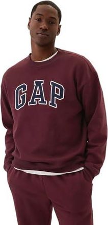 GAP Sweat-shirt avec logo pour homme, Noir Rouge 796, X-Large