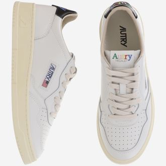 Autry Mens Leather Sneakers Medalist Low Multicolour Leather-Rubber Trainers Leather/rubber