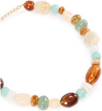 Au Printemps Paris Collier avec pierres en r&eacute;sine