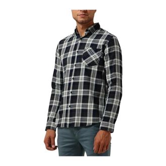 Butcher of Blue Mid Check Hemd Blau - - Shirts - Herren - Mehrfarbig - 2XL