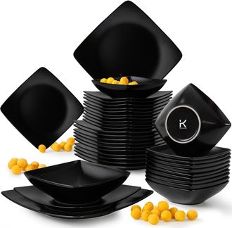 Konsimo Konsimo. Geschirrset 12 Personen - EPIRI Teller Set Modern 36 Teilig - Tafelservice & Geschirrsets - Kombiservice 12 Personen - Steingut Service f&uuml;r F