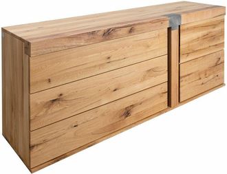 Massivmoebel24 Sideboard Wildeiche / Zerreiche 180x45x75 natur geölt NEW AMSTERDAM 11
