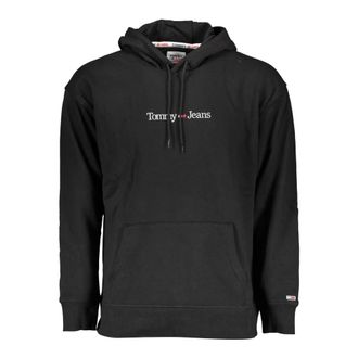 Tommy Hilfiger Schwarzer Hoodie mit Stickerei und Logo - - Sweatshirts & Hoodies - Herren - Schwarzk - 2XL