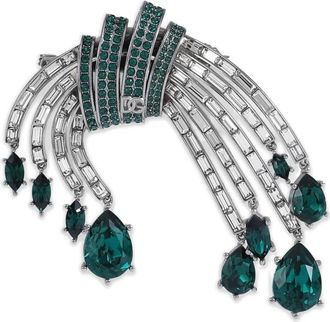 Dolce & Gabbana Anstecknadel mit Kristallen - Silber