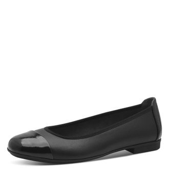 Jana Damen Ballerinas Runde Spitze Vegan, Schwarz (Black), 39 EU