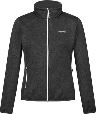 Regatta Damen Womens Newhill Full Zip Fleece Jacket Fleecejacke, Seal Grey Schwarz, 38