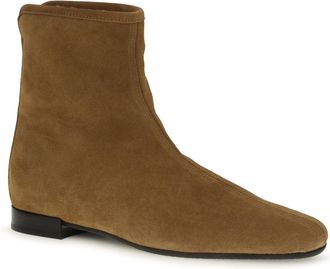 Toteme Suede Shearling-Lined Boots - Camel