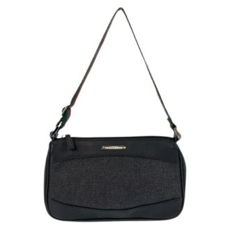 Gucci Sac bandouli&egrave;re en toile et cuir Sherry Line Pre-owned - Femme - Pre-owned - Noir - Taille: ONE Size