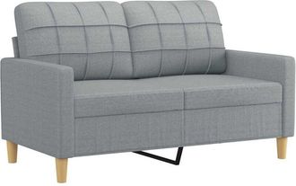 vidaXL 2-Sitzer-Sofa Hellgrau 120 cm Stoff - Vidaxl