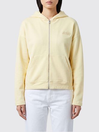 Autry Sweat &agrave; capuche zipp&eacute; en coton avec logo brod&eacute;