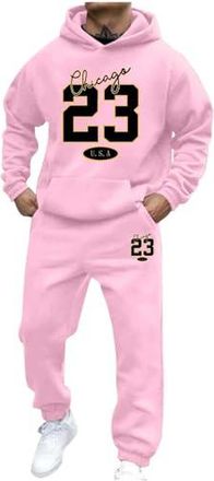 Generic Sweat a Capuche Homme Hooded Sweatshirt Ensemble Hoodie Sport pour Homme et Femme avec Impression Lettre, Manches Longues pour Automne et Hiver