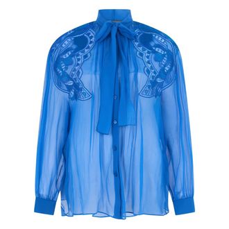 Alberta Ferretti Femme, Blouses et Chemises, Bleu, Taille: 42 FR Hauts