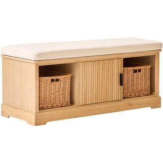 Nordlys Nordlys - Banc Entr&eacute;e en Bois 1 Porte 2 Rangements avec Paniers