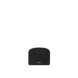 A.P.C. A.p.c., Femme, Accessoires, Noir, Taille: ONE Size Porte-cartes en Cuir Marron