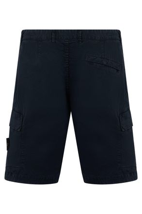 Stone Island Cotton Cargo Cargo Shorts - Black
