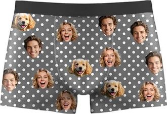 Generic Calecon Personnalise Homme avec Photo,Cadeau Saint Valentin pour Homme Mari P&egrave;re Ami,Boxer Personnalis&eacute;,sous-V&ecirc;tements pour Hommes