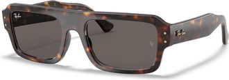 Ray-Ban Sonnenbrillen Polished Havana Fassung Glas Polarisiert 56-20