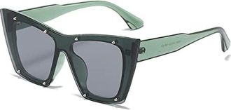 Generic Lunettes de soleil tendance à monture large oeil de chat 2025 pour hommes et femmes (couleur : C, taille : moyenne)