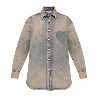 Moschino Denimhemd - - Blouses & Shirts - Damen - Grau - M