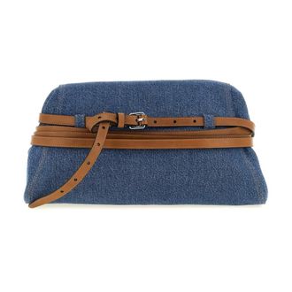 Moschino Tie Me Clutch - Femme - Sacs - Bleu - Taille: ONE Size