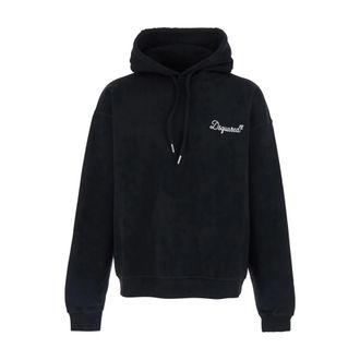 Dsquared2 D2 Signature Relax Fit Hoodie - - Sweatshirts & Hoodies - Herren - Schwarzk - M