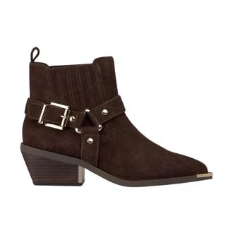 Alma En Pena Flacher Schnallenkn&ouml;chelstiefel - - Shoes - Damen - Braun - 38 EU