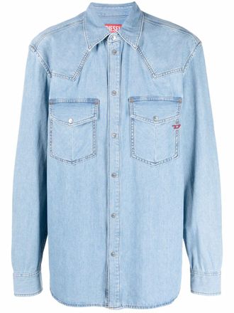 Diesel chemise D-Ocean Western en jean - Bleu