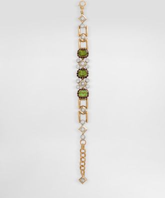 Dolce & Gabbana Armband Eleganza 18-kar&auml;tiges Wei&szlig;- Und Gelbgold, Peridote, Granate Und Saphire - Frau Armb&auml;nder Mehrfarbig Onesize
