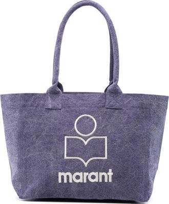 Isabel Marant small Yenki logo-embroidered tote bag - Violett