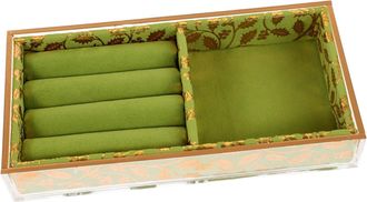 Pretyzoom Acryl Schmucktablett Schmuckablage Mit Stoff&uuml;berzug Stapelbarer Ring Und Armbandhalter Zur Schmuckpr&auml;sentation Und Aufbewahrung F&uuml;r Damen