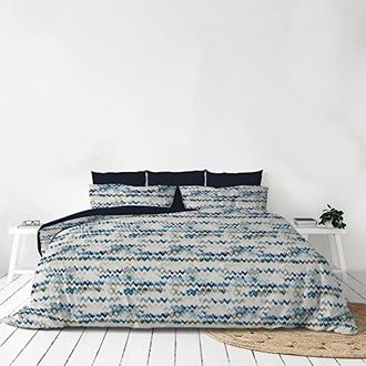Italian Bed Linen MB Home Italy Fashion Bettbezug Set, Doppelbett, Modern Sky