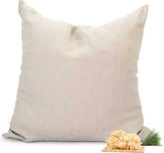 Zirbelino Zirbenkissen speziell zum Schlafen - 40x40cm - mit Leinenstoffh&uuml;lle