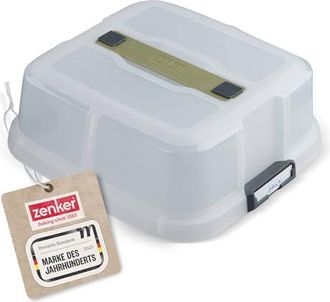 Zenker Bake, Click & Go Quadratische Haube - 30 x 30 x 11,5 cm - Passender Deckel für Kuchenformen zum direkten Transport - Universelle Transporthaube für 3 