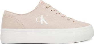 Calvin Klein Jeans Sneakers Vulc Flatform Low Canvas Mg YW0YW01763 Rosa