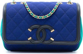 Chanel Hobo Bags - Small Jersey CC Filigree Flap - Gr. unisize - in Blau - f&uuml;r Damen
