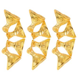 Valiclud Toddmomy 12 St&uuml;ck Ecksch&uuml;tzer und Schmuckk&auml;stchenf&uuml;&szlig;e aus Zinklegierung Dekorative Vintage Metall Ecken f&uuml;r Kommoden Schmuckk&auml;sten und Truhen Retro Sc