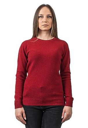 DALLE PIANE CASHMERE Ras du Cou 100% Cachemire régénéré - Made in Italy - Femme, Couleur: Rouge, Taille: M