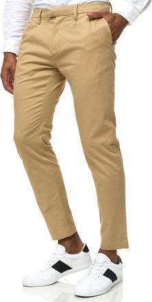 Indicode Herren Ignazo Stretch Chinohose aus Baumwolle | Herrenhose Chino Stoffhose Cornstalk, 38/32