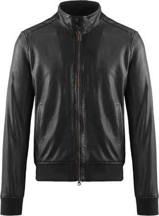 Bomboogie Homme, Vestes, Noir, Taille: XL Veste Friz en cuir nappa dagneau