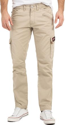Rock Creek Herren Hose Stretch Cargo Basic Sommer Hose Regular Fit Lange Hose Stoff Hose Sommerhose M&auml;nnerhose H-398 Beige W38 L32