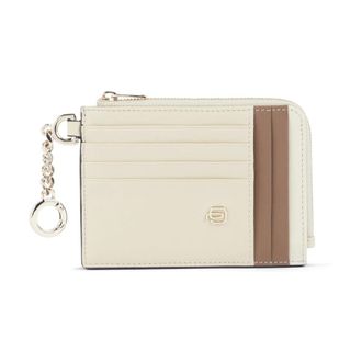 Piquadro Femme, Accessoires, Beige, Taille: ONE Size Porte-cartes avec porte-cl&eacute;s