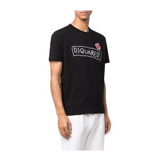 Dsquared2 Schwarzes Shirt - - Tops - Herren - Schwarzk - S