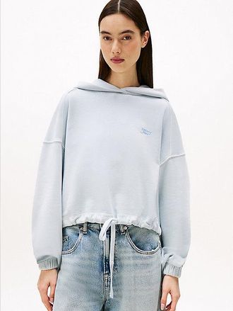 Tommy Hilfiger Sweat à capuche court boxy à logo