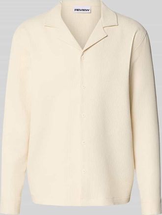 Review Regular Fit Langarmhemd in Plissee-Optik