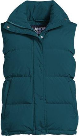 Lands End Wasserabweisende Daunenweste, Damen, Größe:56-58 plus, Blau, Nylon, by Lands End